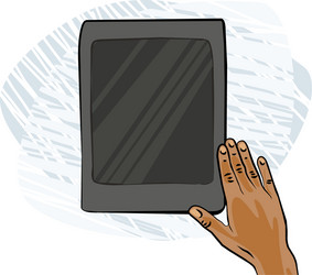 Hands with smartphone sketches Royalty Free Vector Image