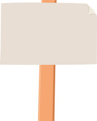 Sign on a stick Royalty Free Vector Image - VectorStock