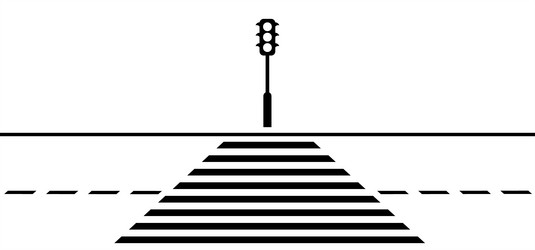 Street with zebra lines road marking pedestrian Vector Image