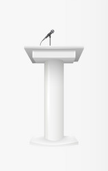 White podium tribune rostrum stands Royalty Free Vector