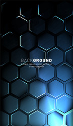 Vertical hexagon background gradient color light Vector Image