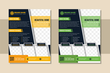 Horizontal layout for advertising brochure red Vector Image