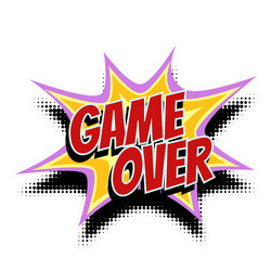 Game over glitch emoji Royalty Free Vector Image