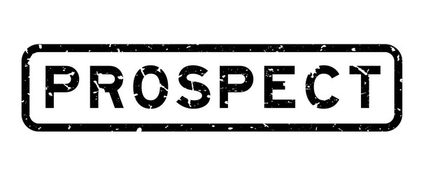 Grunge blue prospect word round rubber seal stamp Vector Image