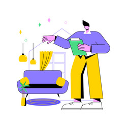 Home staging furniture isolated cartoon Royalty Free Vector