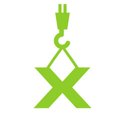 Repair logo on letter x template automotive Vector Image