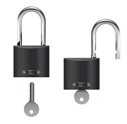 Locks realistic set Royalty Free Vector Image - VectorStock
