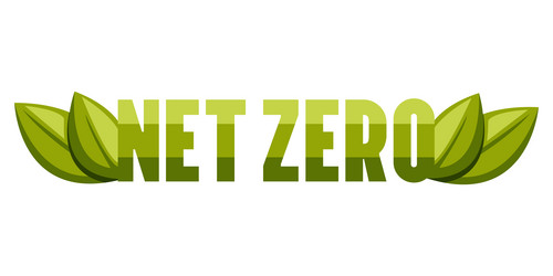 Net zero label round frame co2 neutral Royalty Free Vector
