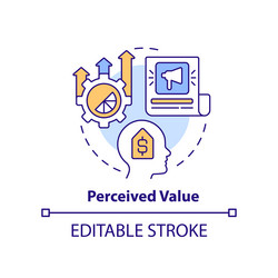 Customer service assessment loop concept icon Vector Image