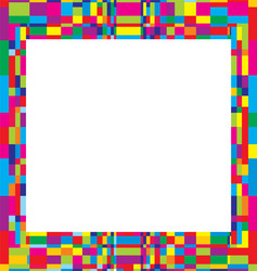 Colorful rectangle border made of pencils Vector Image