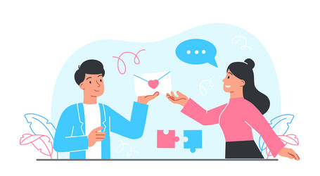 First date concept Royalty Free Vector Image - VectorStock