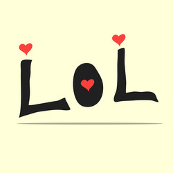 Lol laughing out loud Royalty Free Vector Image