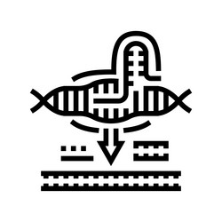 Crispr casediting cryptogenetics color icon Vector Image