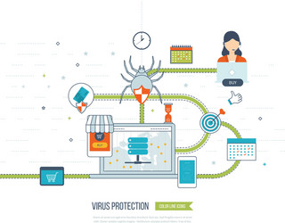 Data protection and safe work business Royalty Free Vector