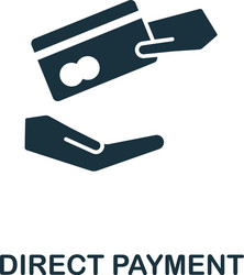 Direct payment icon monochrome simple Royalty Free Vector