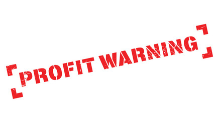 Profit warning rubber stamp Royalty Free Vector Image