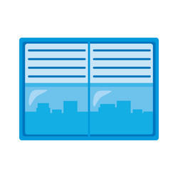 City view in window Royalty Free Vector Image - VectorStock