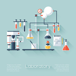 Science chemical laboratory Royalty Free Vector Image