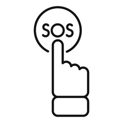 Sos call button icon simple engine safety Vector Image