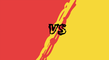 Versus comparison blank vs background template Vector Image