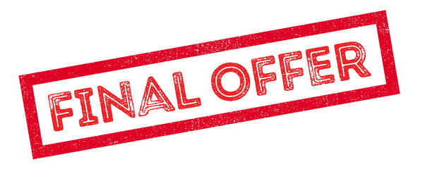 Final offer rubber stamp Royalty Free Vector Image