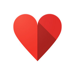 3d geometric heart icon triangular logo Royalty Free Vector