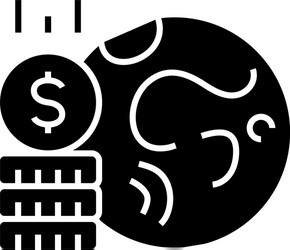 Income black icon concept Royalty Free Vector Image