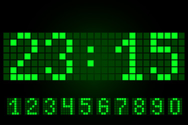 Neon Digital Clock Vector Images (over 1,600)