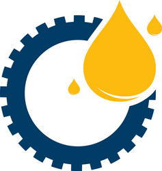 Oil industry logo designs concept gear Royalty Free Vector