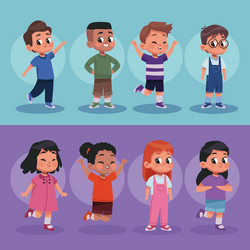Diversity little kids Royalty Free Vector Image