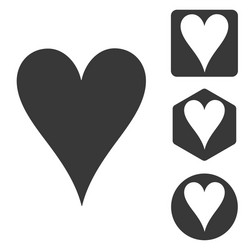 Three hearts icon triple love triangle Royalty Free Vector