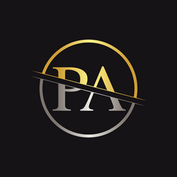 Initial pa letter logo with creative modern Vector Image