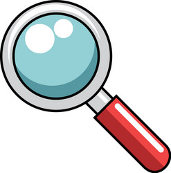 Sticker of a cute cartoon magnifying glass Vector Image