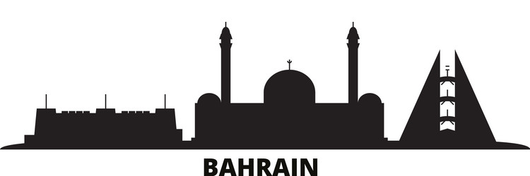 Bahrain tourism landmarks city travel Royalty Free Vector