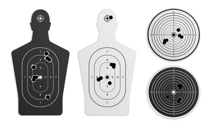 Set of realistic targets for shooting Royalty Free Vector