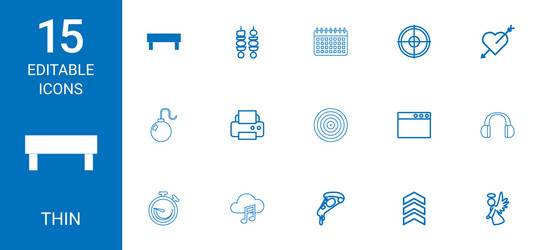 49 thin icons Royalty Free Vector Image - VectorStock