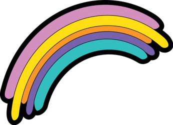 Beautiful rainbow cartoon Royalty Free Vector Image