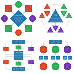 Infographics elements flow infograph process Vector Image