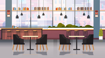 Bar pub counter interior cartoon Royalty Free Vector Image
