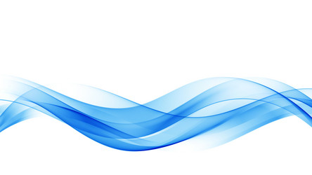 Blue wavy transparent wave background abstract Vector Image