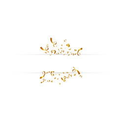 Blank banner with color confetti isolated on white