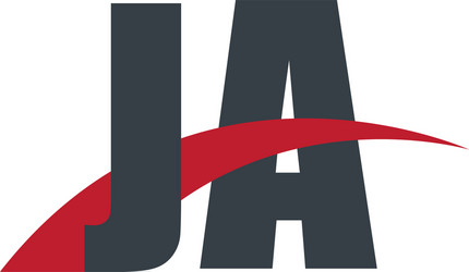 Initial letter overlapping design logo Royalty Free Vector