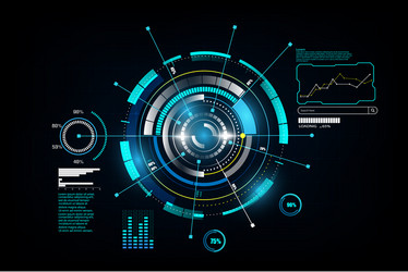 Hud interface gui futuristic technology Royalty Free Vector