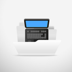 Computer interface folder open folder illus Vector Image