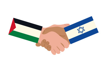 Palestinian and israeli men Royalty Free Vector Image