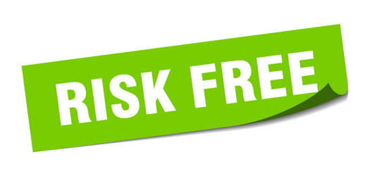 Risk free sticker risk free label Royalty Free Vector Image