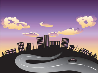 Sunset Road Vector Images (over 5,900)