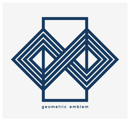 Abstract geometric infinity shaped logo isolated Vector Image