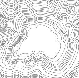 Abstract circular map pattern with wavy lines Vector Image