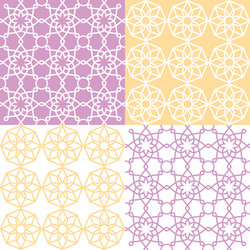 Arabic islamic seamless patterncolored Royalty Free Vector